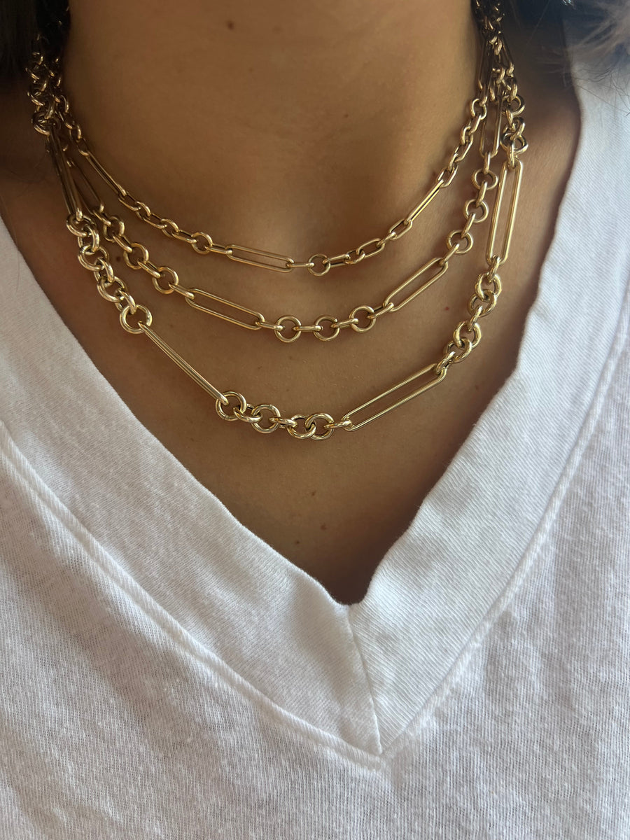 Large Mixed Link Necklace – Velvet Box Jewels